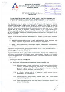 DOLE Issuances - Batang Malaya