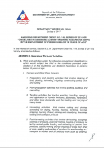 DOLE Issuances - Batang Malaya