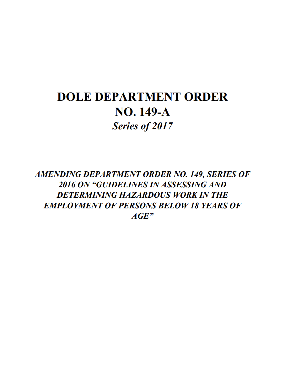 DOLE Issuances - Batang Malaya