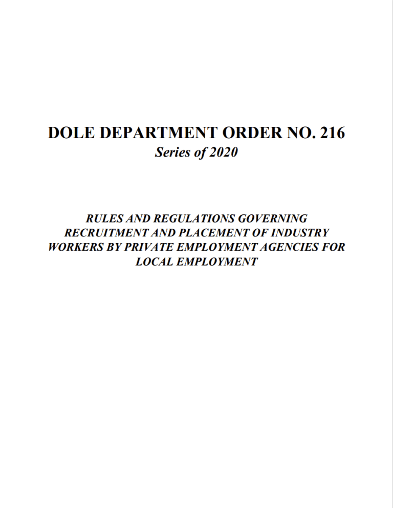 DOLE Issuances - Batang Malaya