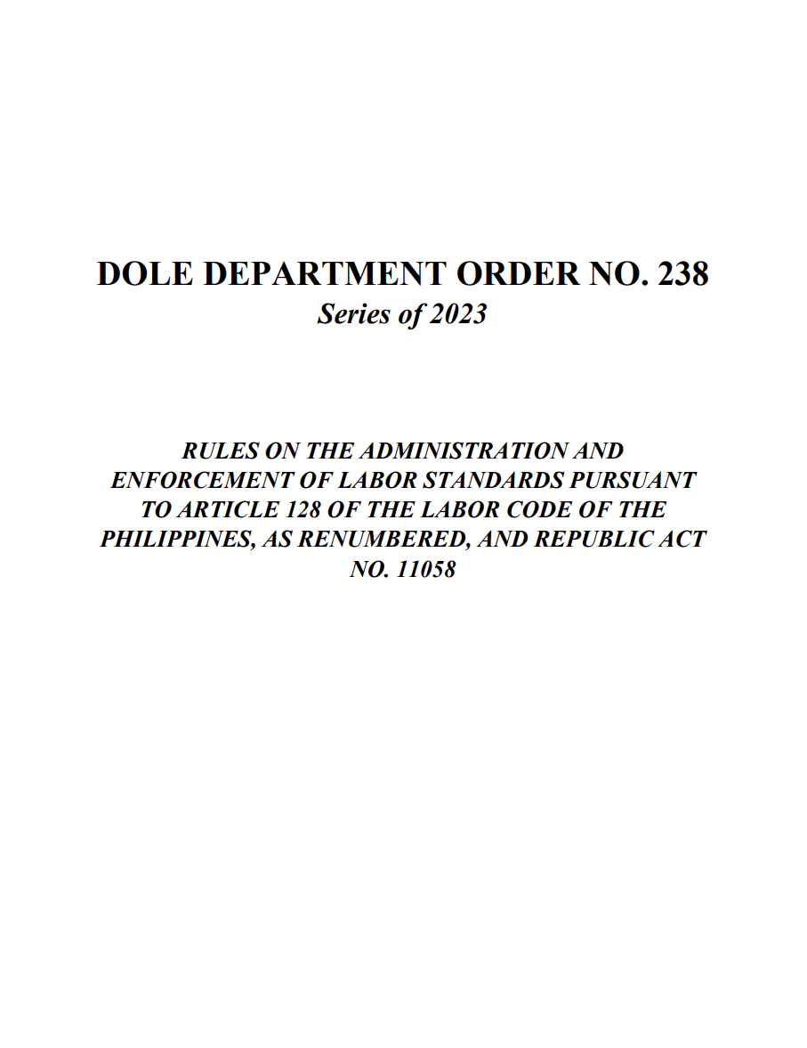 DOLE Issuances - Batang Malaya